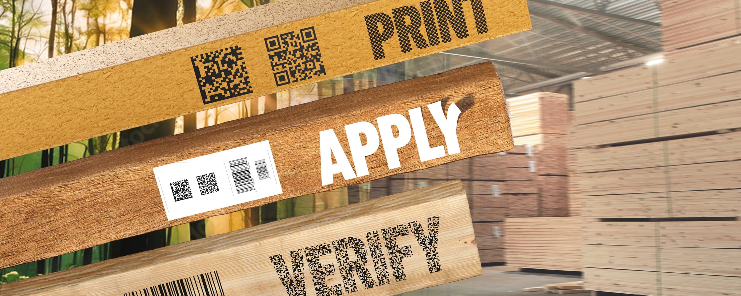 Marking for the wood industry