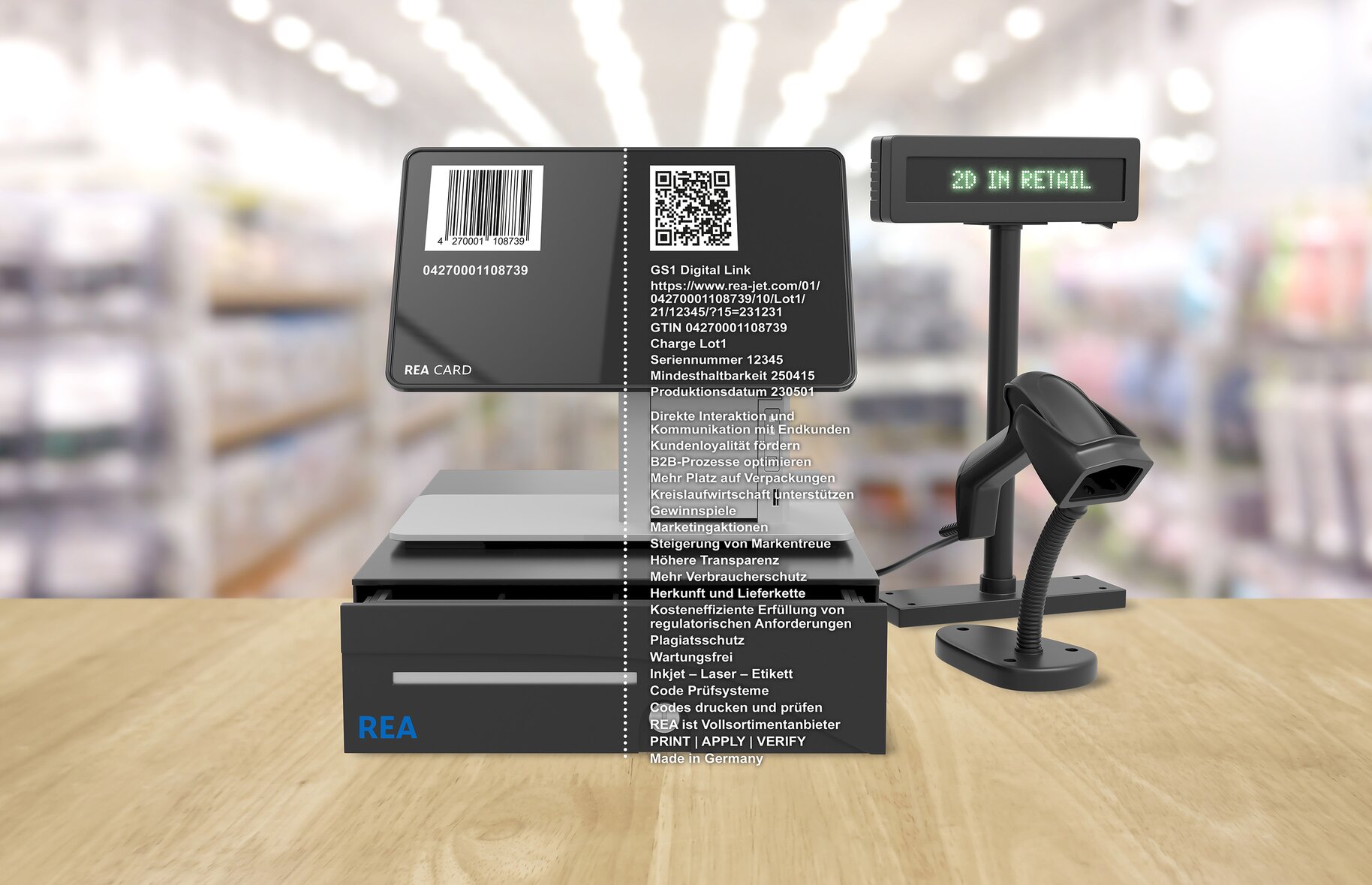 2D checkout code with GS1 Digital Link