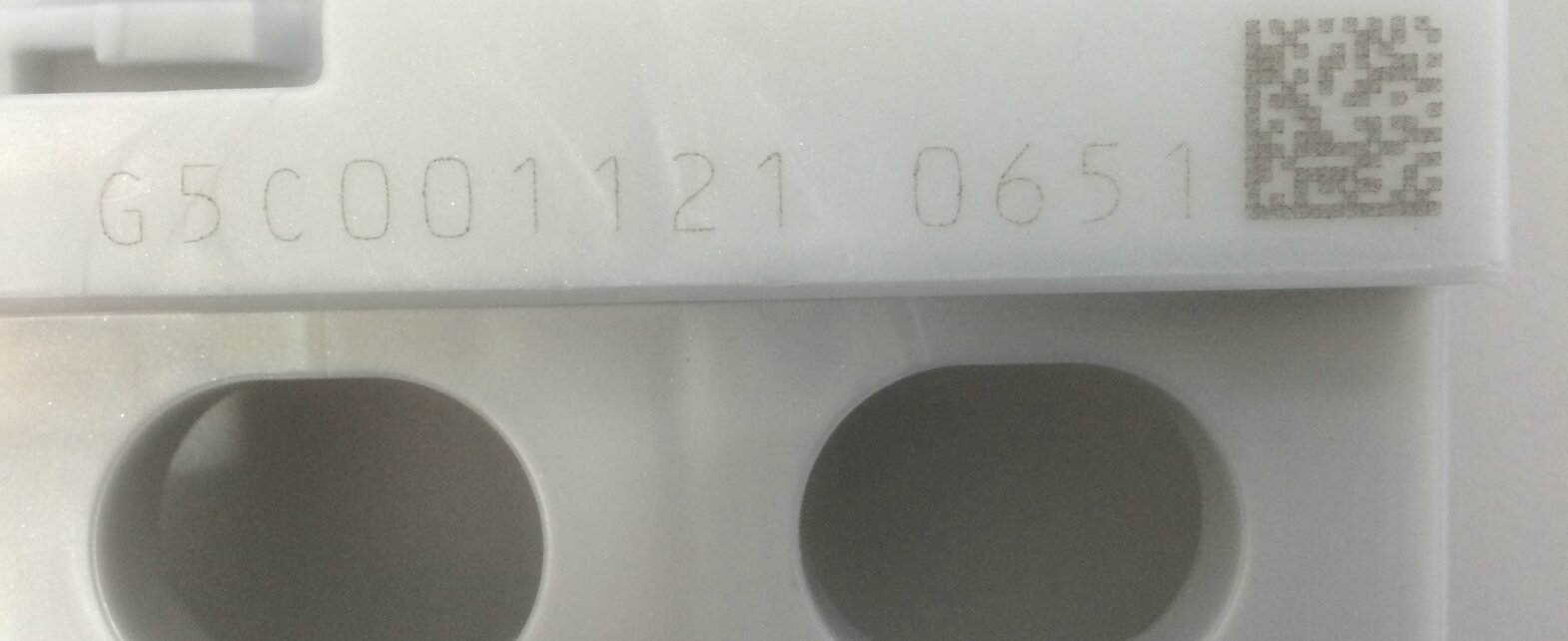 Laser marking of vehicle parts