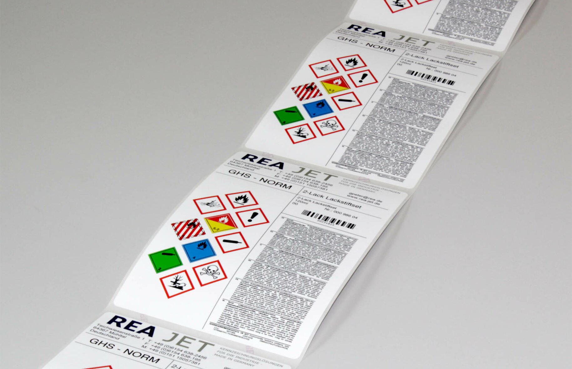 Labeling chemical products