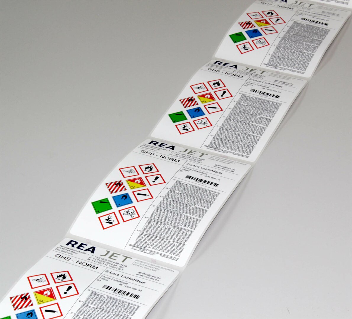 Labeling chemical products