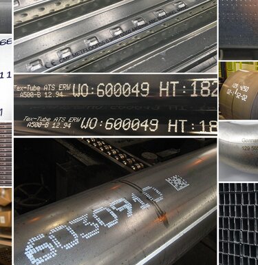 Steel marking and marking of metal