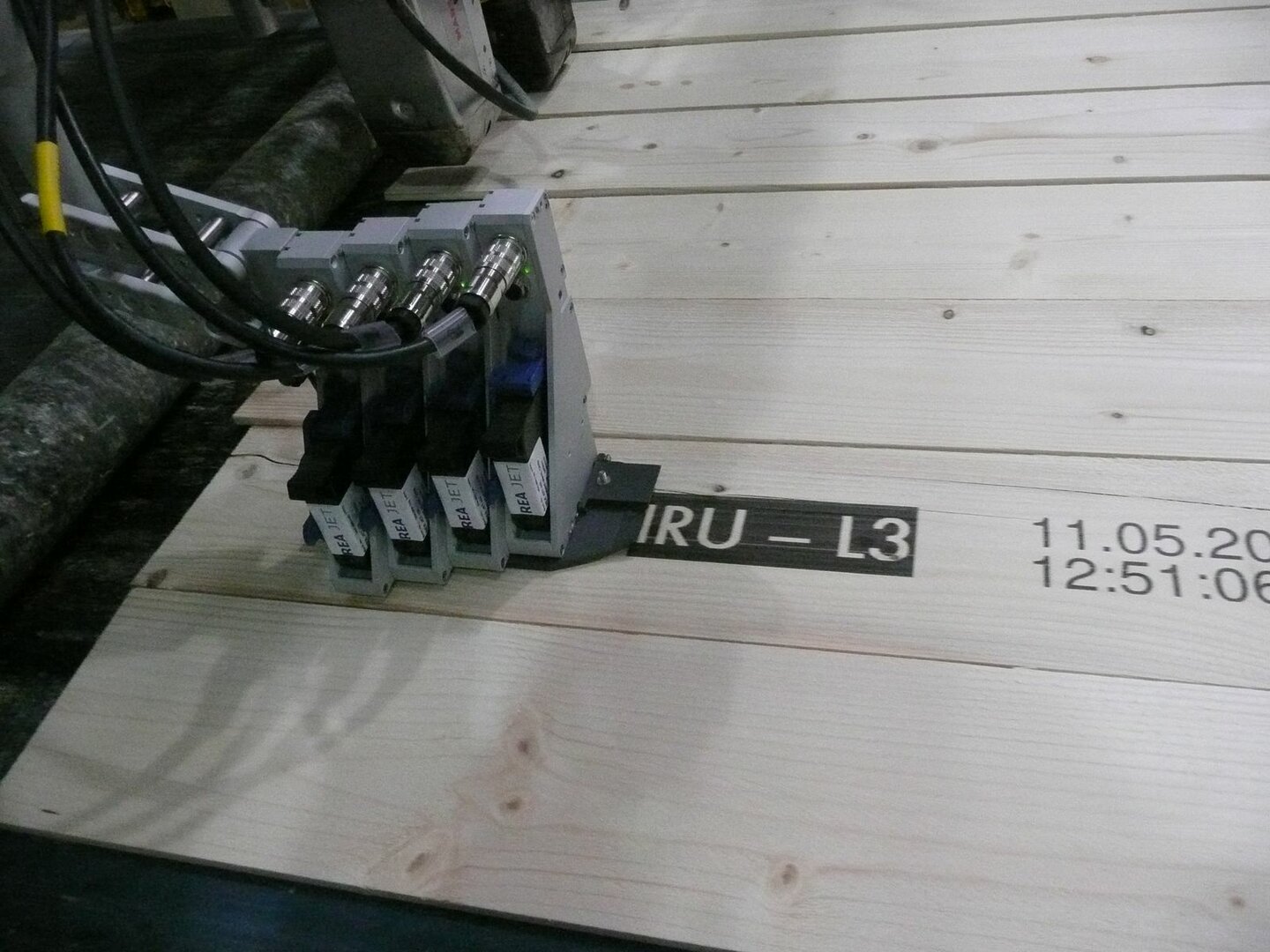 Permanent marking of wood and wood products