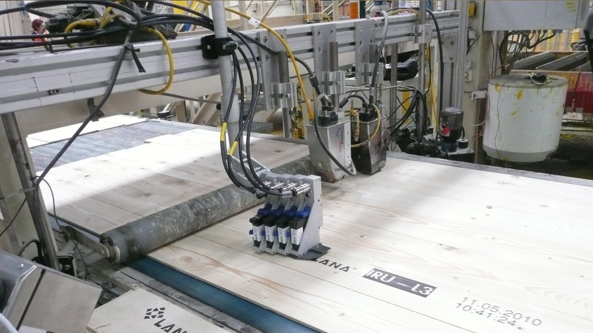 Permanent marking of wood and wood products