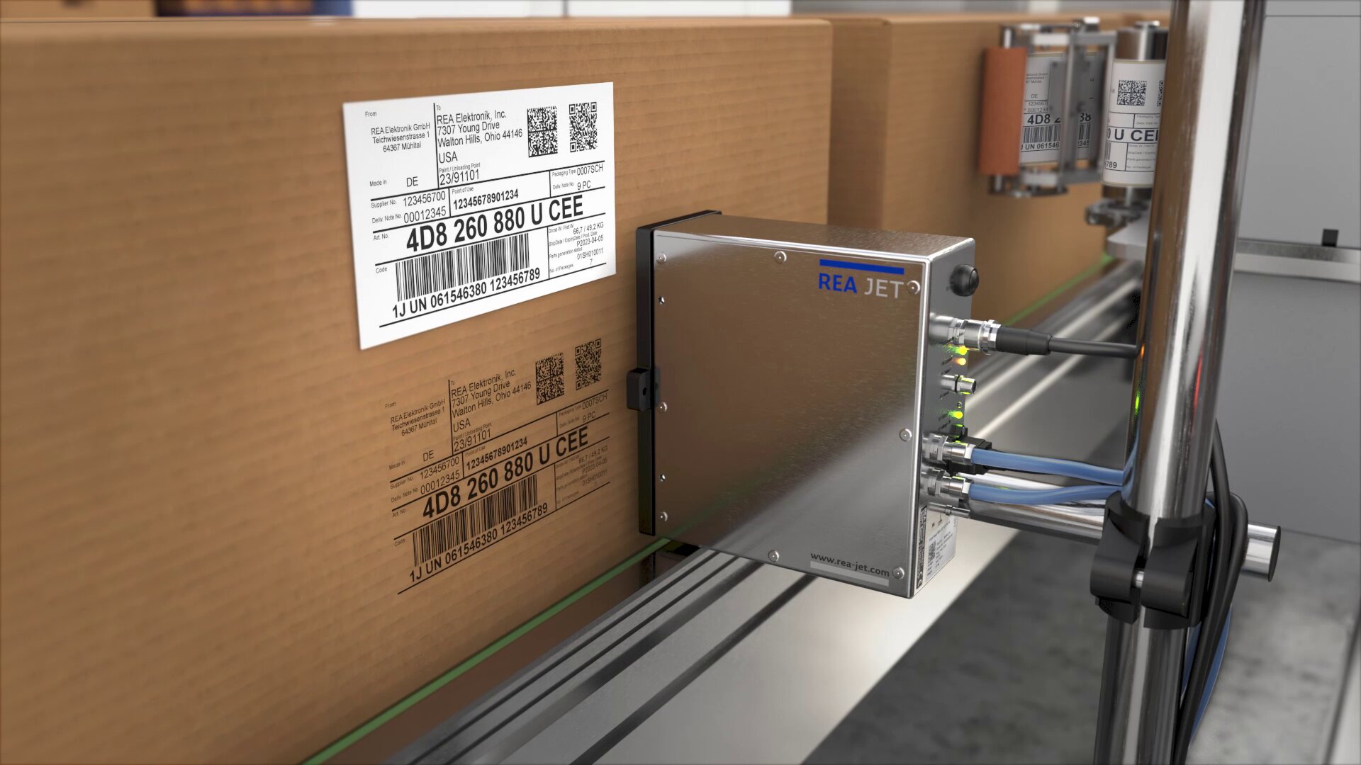 Marking, laser cutting, labeling and verifying paper and cardboard