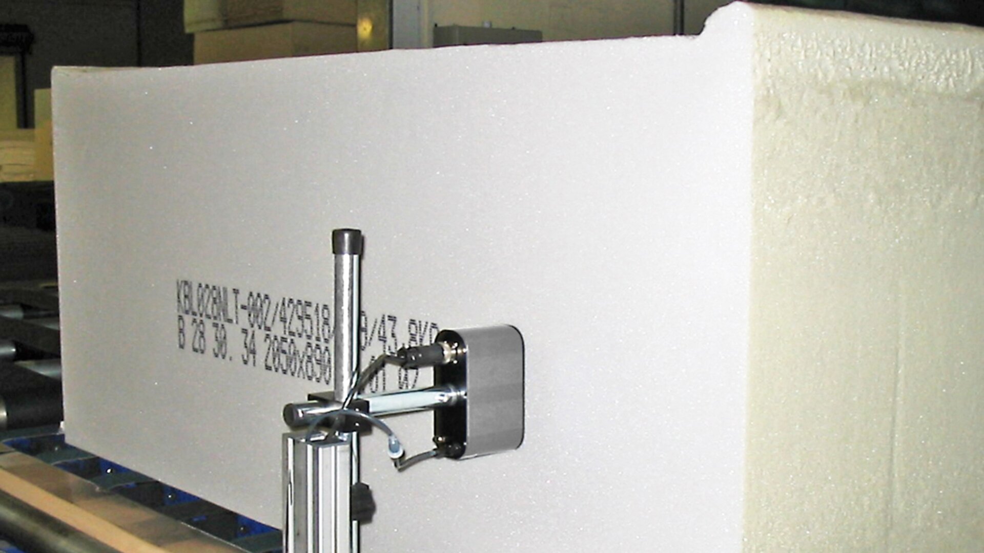 Marking and labeling foam and polystyrene