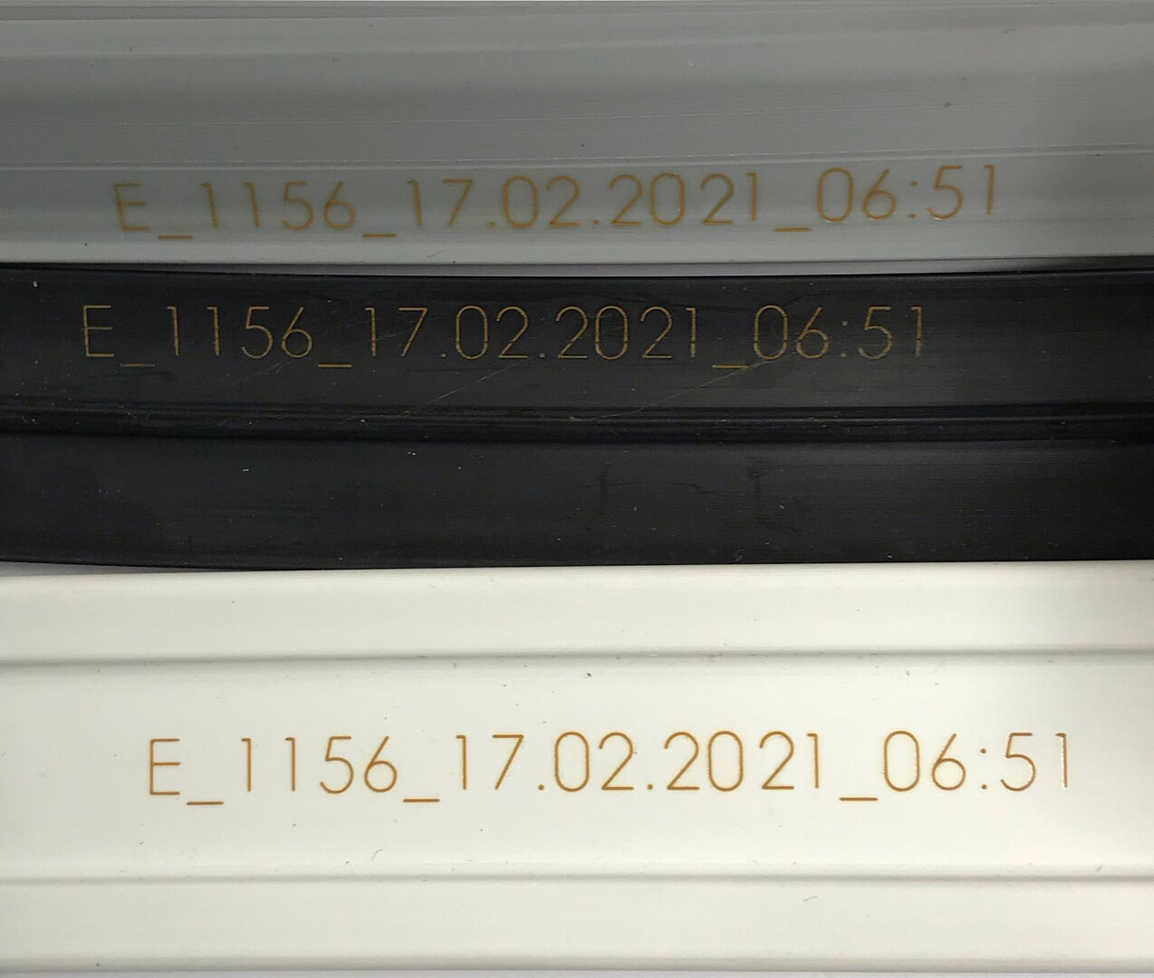 Laser marking in plastics extrusion