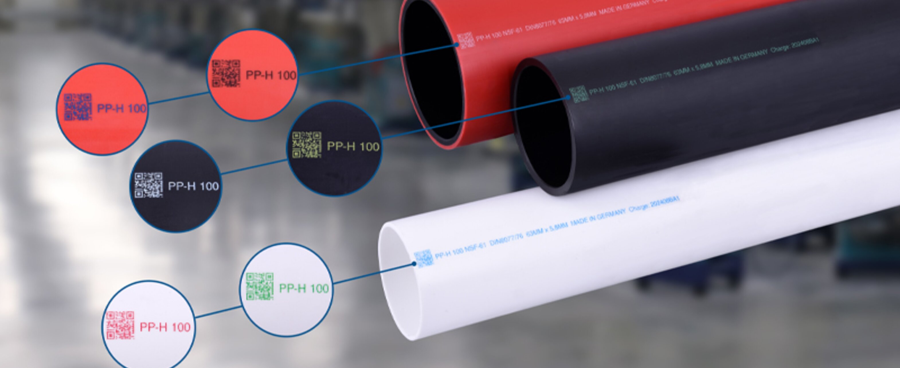 Letras y logotipos en color sobre plástico de color