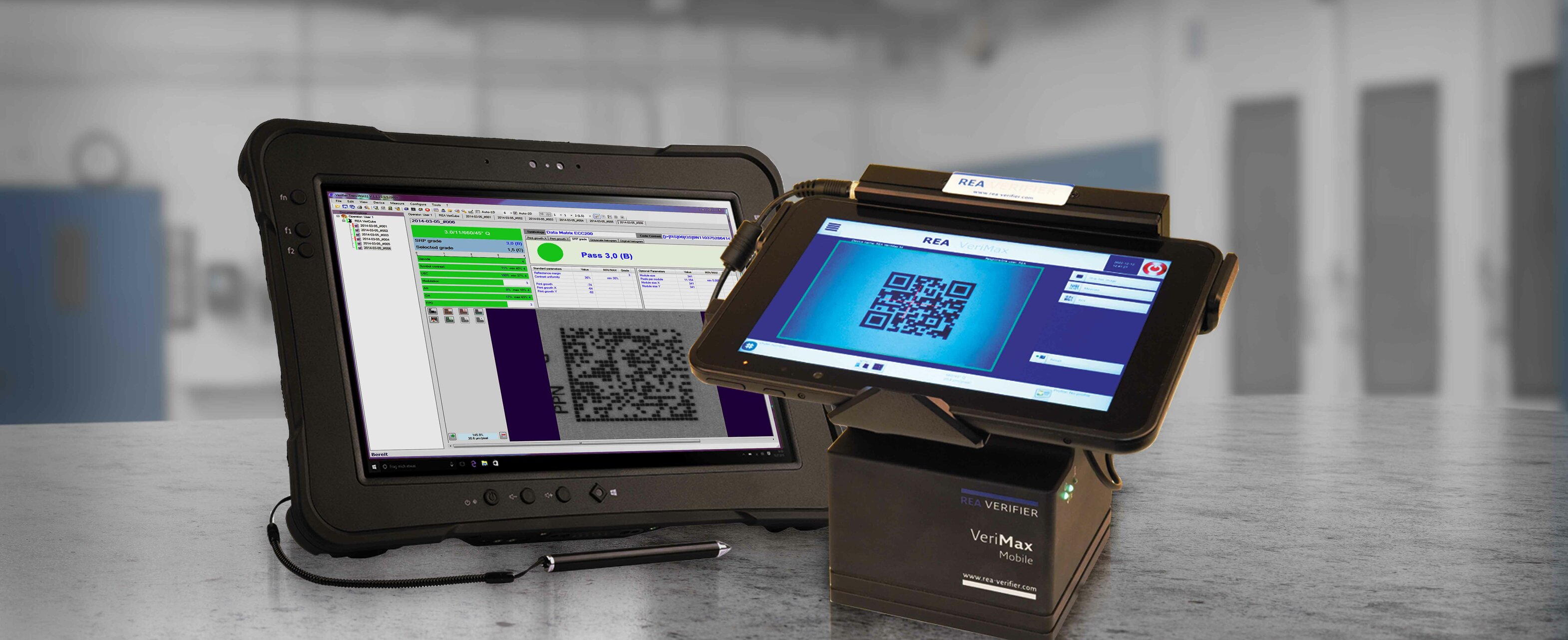 REA VeriMax Mobile - Dispositivo de inspección 1D y 2D